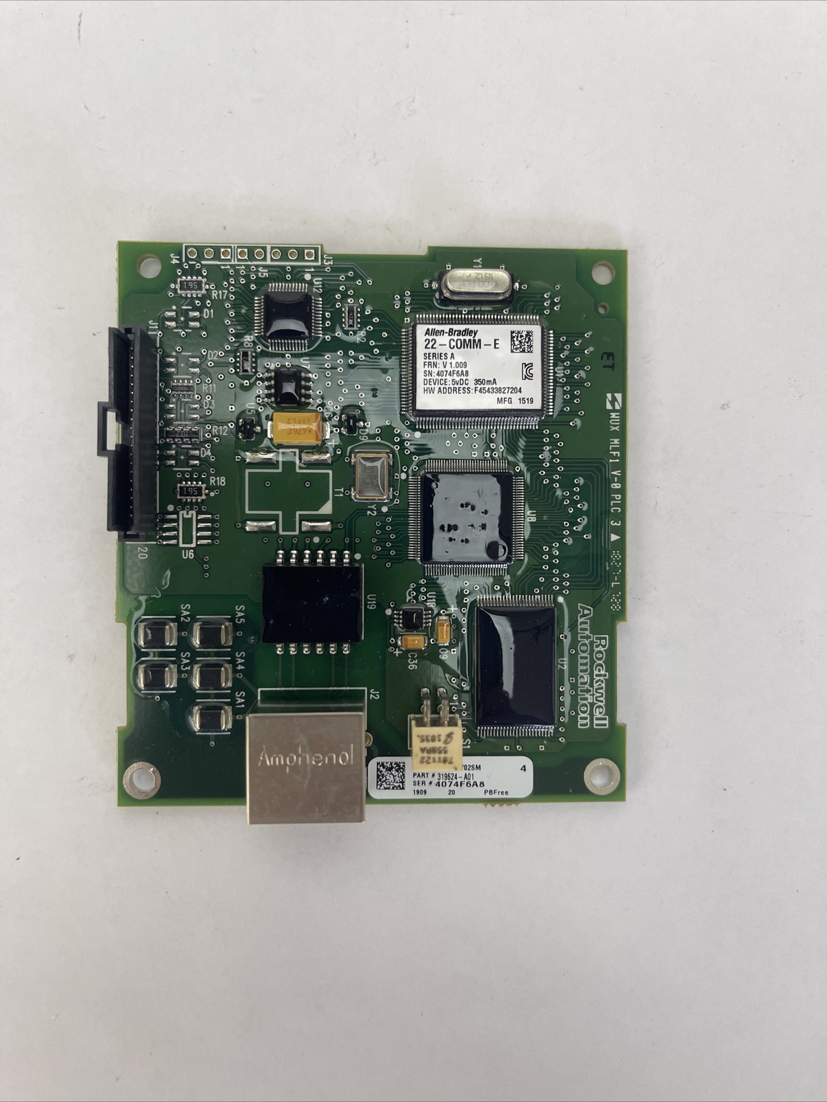 ALLEN BRADLEY 22-COMM-E POWER FLEX ETHERNET/IP ADAPTOR 5VDC 350mA FRN V ...