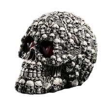 Giant Stone-like Skull Prop Skeleton Head Halloween Haunted House ...