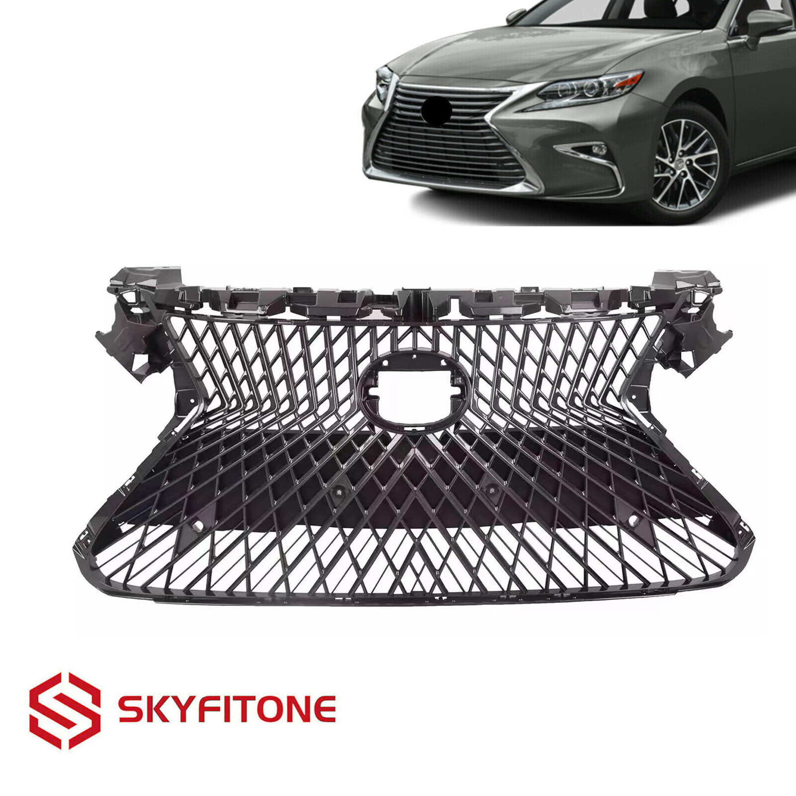 Fits 2016-2018 Lexus ES300H ES350 Front Main Grille LS Style Gloss ...