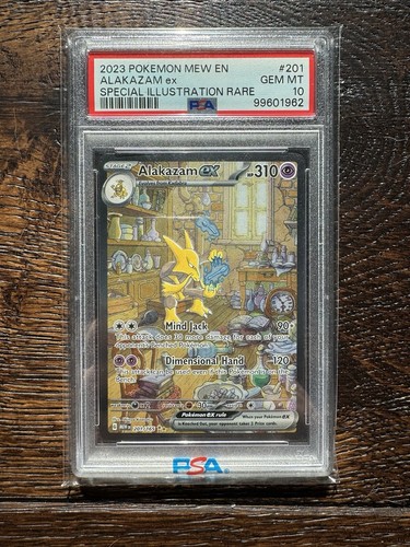 Alakazam ex 201/165 PSA 10 Pokemon Scarlet & Violet 151 SIR Mew En Holo ...