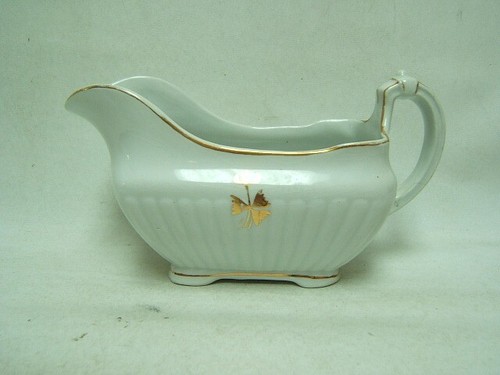 Powell & Bishop Tea Leaf Gravy Boat Antique English Ironstone | eBay