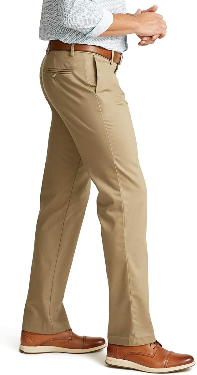 Dockers Men's Straight Fit Signature Lux Cotton Stretch Khaki Pant ...