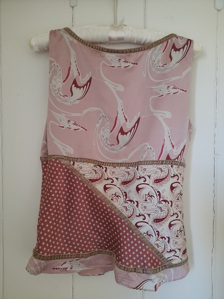Beautiful Linea Silk Top, Sleeveless, Shades of Pink, Size 10 | eBay