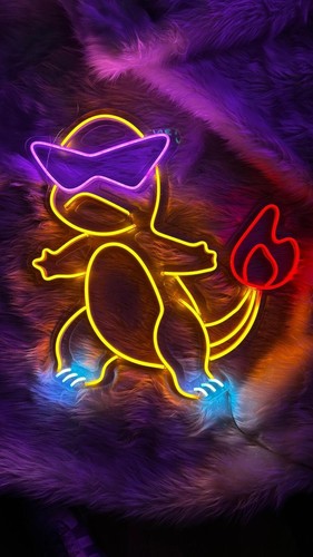 Charmander Neon Sign, Pokemon Charmander Neon Sign Bedroom, Pokemon ...