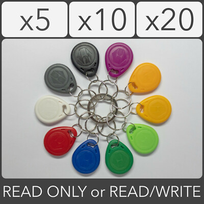 125KHz RFID IC Key Fob Proximity ID Card Tag Token Keychain. x5 x10 x20 ...