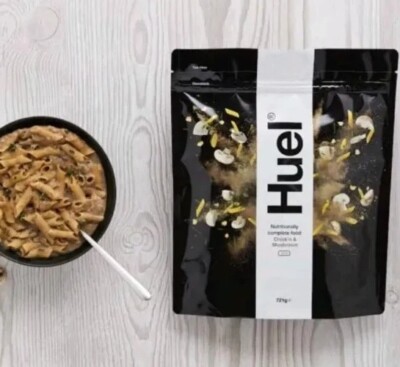 🥣HUEL 1x SCOOP 45g HOT & SAVOURY CHICKEN AND MUSHROOM PASTA **SAMPLE ...