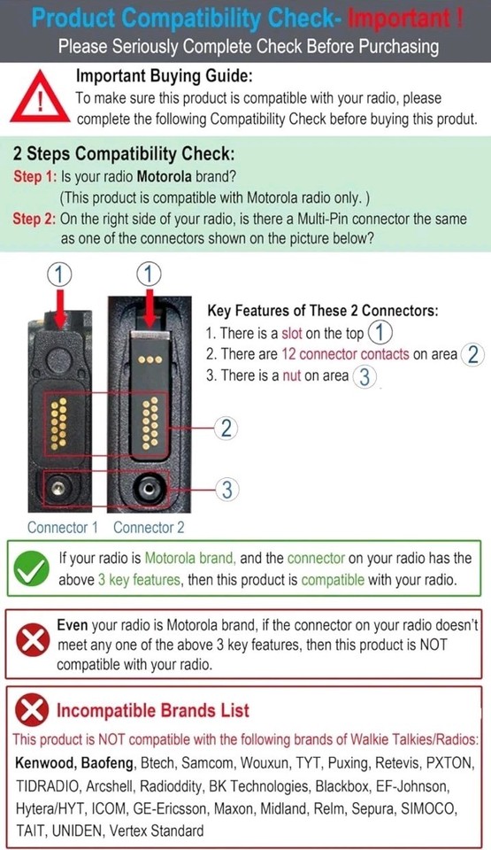 2pk Commountain Speaker Mic Motorola XPR Radios APX6000 ΑΡΧ7000 ΑPX8000 ...