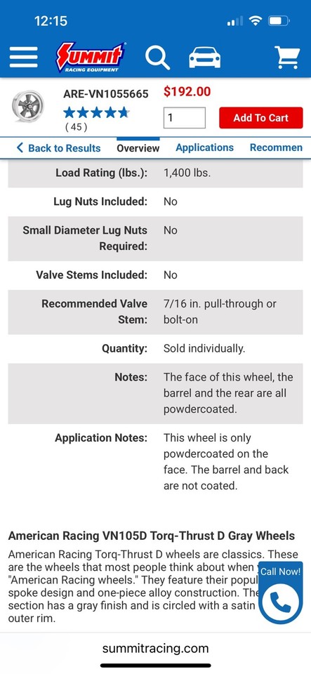Mopar Ford American Racing Torque Thrust D Mag Wheels 15x8 & 15x6 New ...
