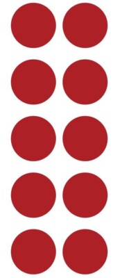1.5" Red Round Label Dots Stickers Color Coding Inventory 1.5 Inch Dot ...
