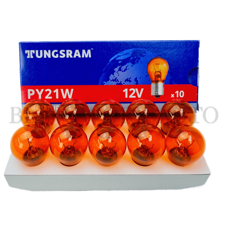 10pcs TUNGSRAM PY21W 1056 BAU15S AMBER B10 12V 21W OEM Replacement ...