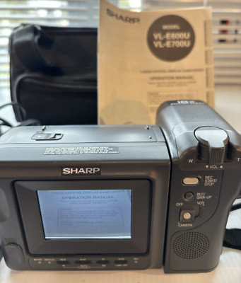 SHARP VL-E600U Viewcam Camcorder Hi-Fi Monaural 8 With Battery Charger ...