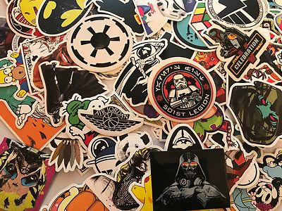 100 Skateboard Stickers star bomb Vinyl Laptop Luggage Decals Dope ...