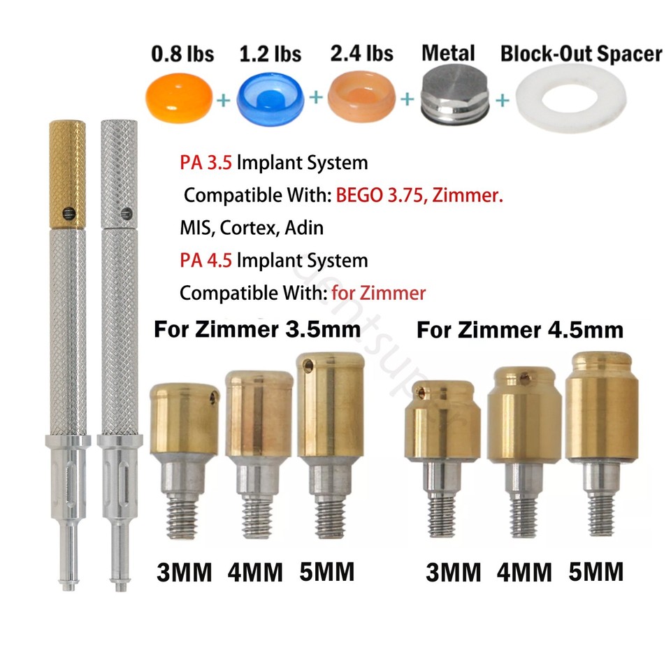 Dental Attachment Abutment Male Cap for Hiossen/Nobel/ITI/Zimmer 3/4/5 ...