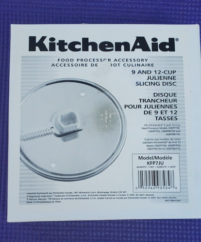 KitchenAid Food Processor Accessory 9 & 12 Cup Julienne Slicing Disc ...