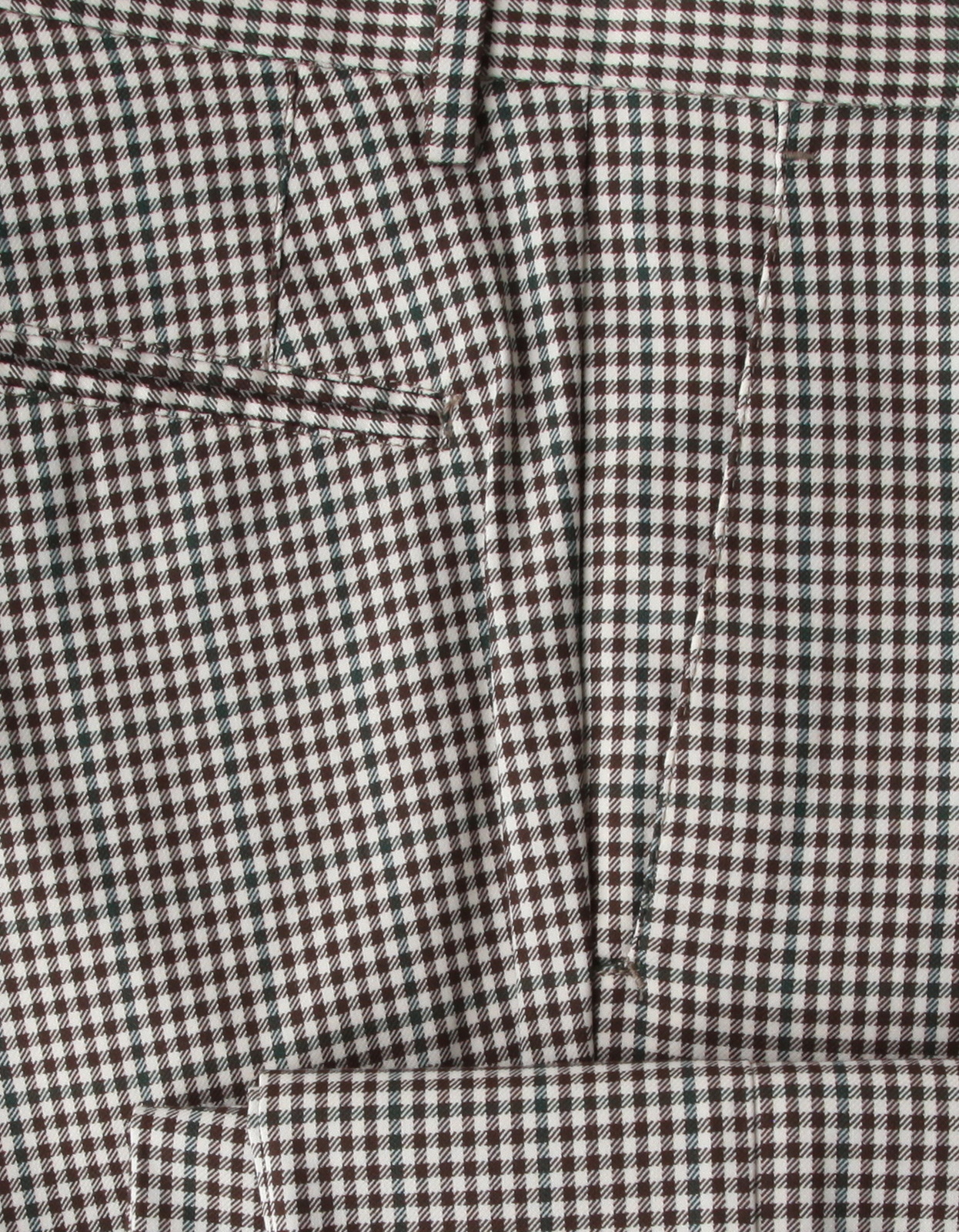 Incotex Brown Micro-Check Cotton Blend Pants - Slim - (INC105221) | eBay