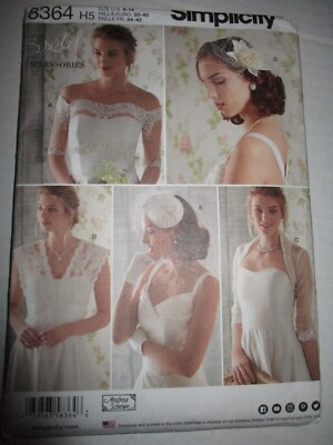 Simplicity 8364 Bridal Accessories Uncut Pattern Andrea Schewe Sz. 6-14 ...