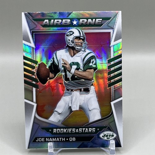 Joe Namath 2022 Rookies & Stars Airborne Silver Prizm New York Jets C30 ...