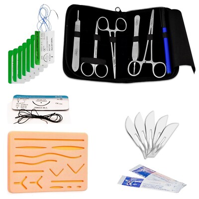 NYGEARZ Surgical Suture Kit 30 PCs Practice Suture Pad for Medical ...