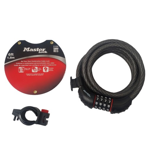 Master Lock Set Your Own Cable Combination Lock Lock Bike Lock 6 Ft ...