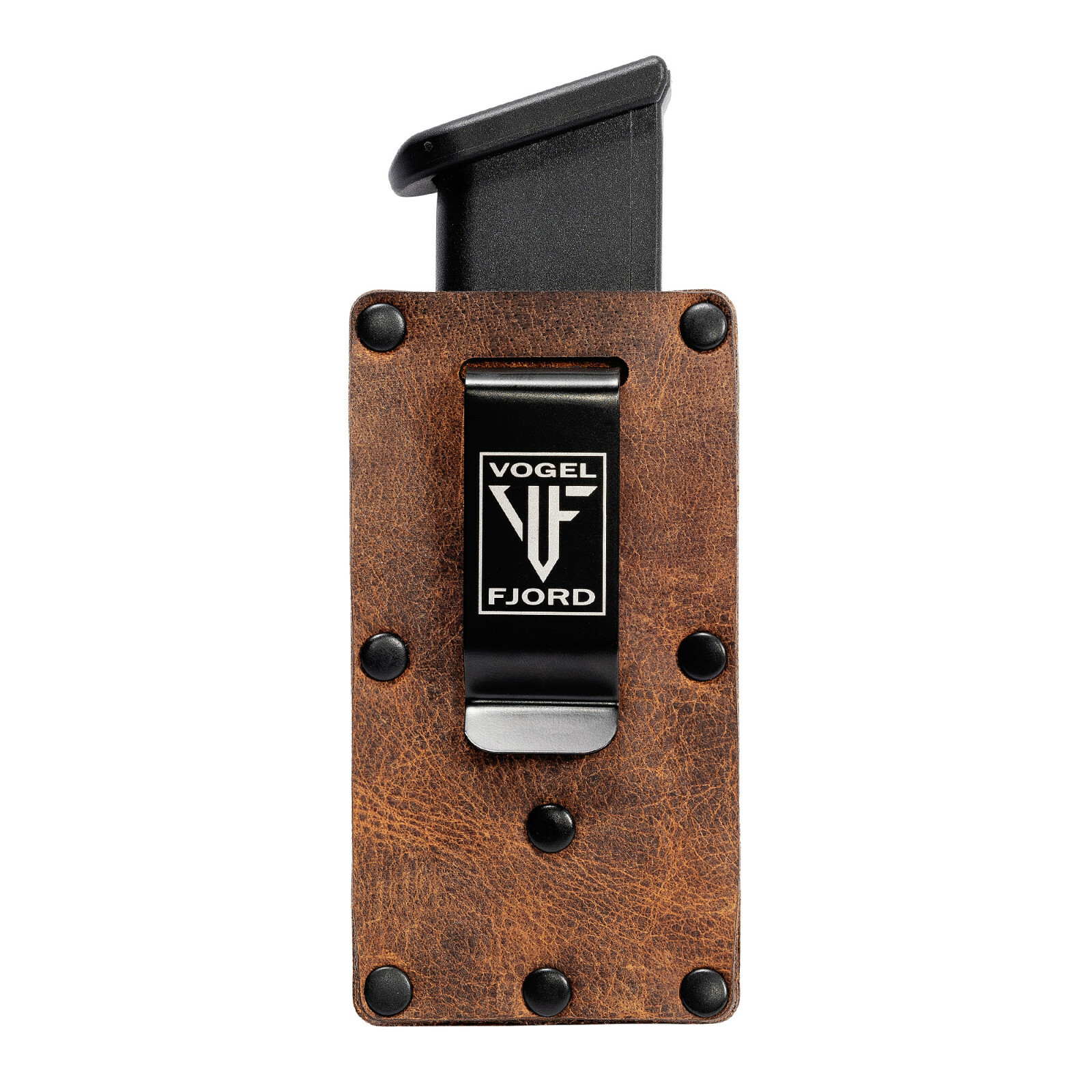Leather Magazine Holder 9mm .40 .45 .380 Pistol Mag Single Double Stack ...