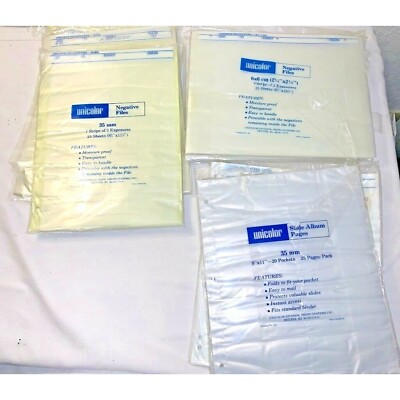Unicolor Negative Files & Slide Pages 35mm 6x6cm Nine Packages | eBay