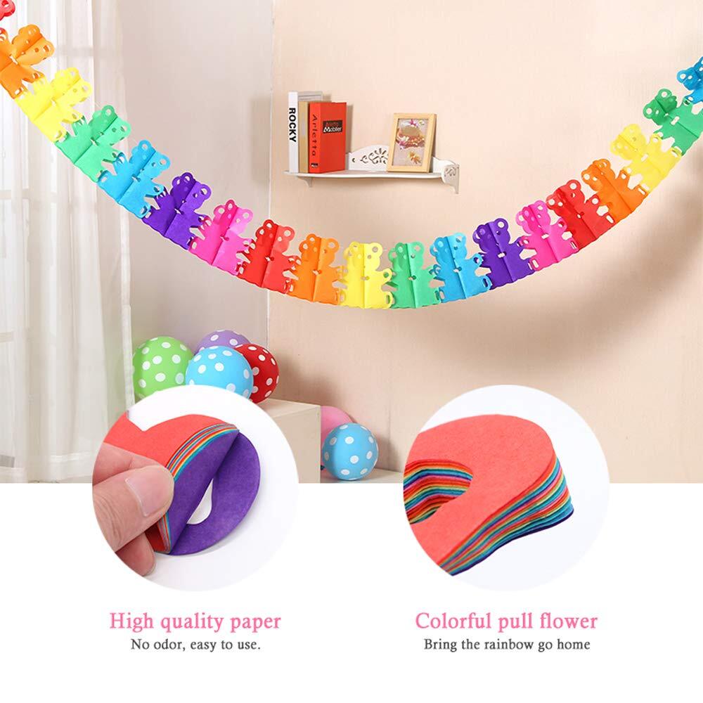 Binpeng 4 Pack Party Supplies 3D Pull flower Banners Garland for Kids ...