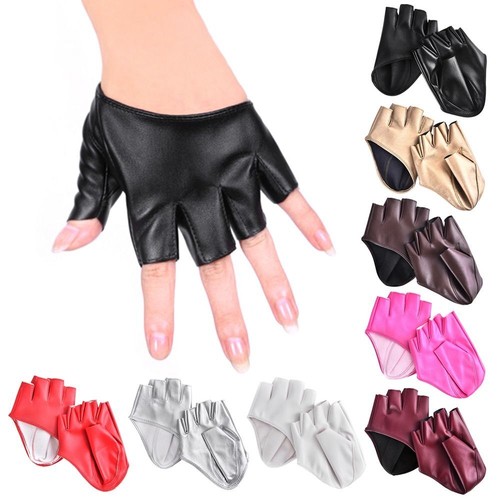 Five Finger Gloves PU Leather Gloves Cosplay Mittens Ladys Driving ...