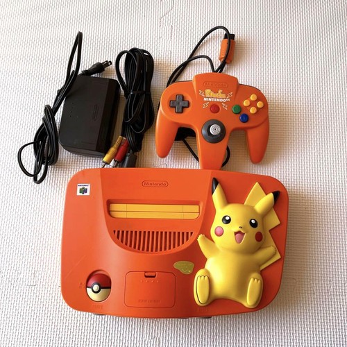 Nintendo 64 Pikachu Orange Yellow Edition Console & Controller Tested ...