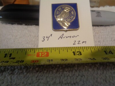 34th Armor 22M Unit Crest, DI, DUI (DRAW#W7) | eBay