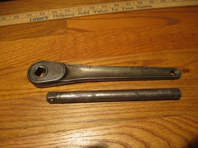 Vintage 1/2" Drive Female Square Drive Ratchet & Exten. ~ Works Great ...