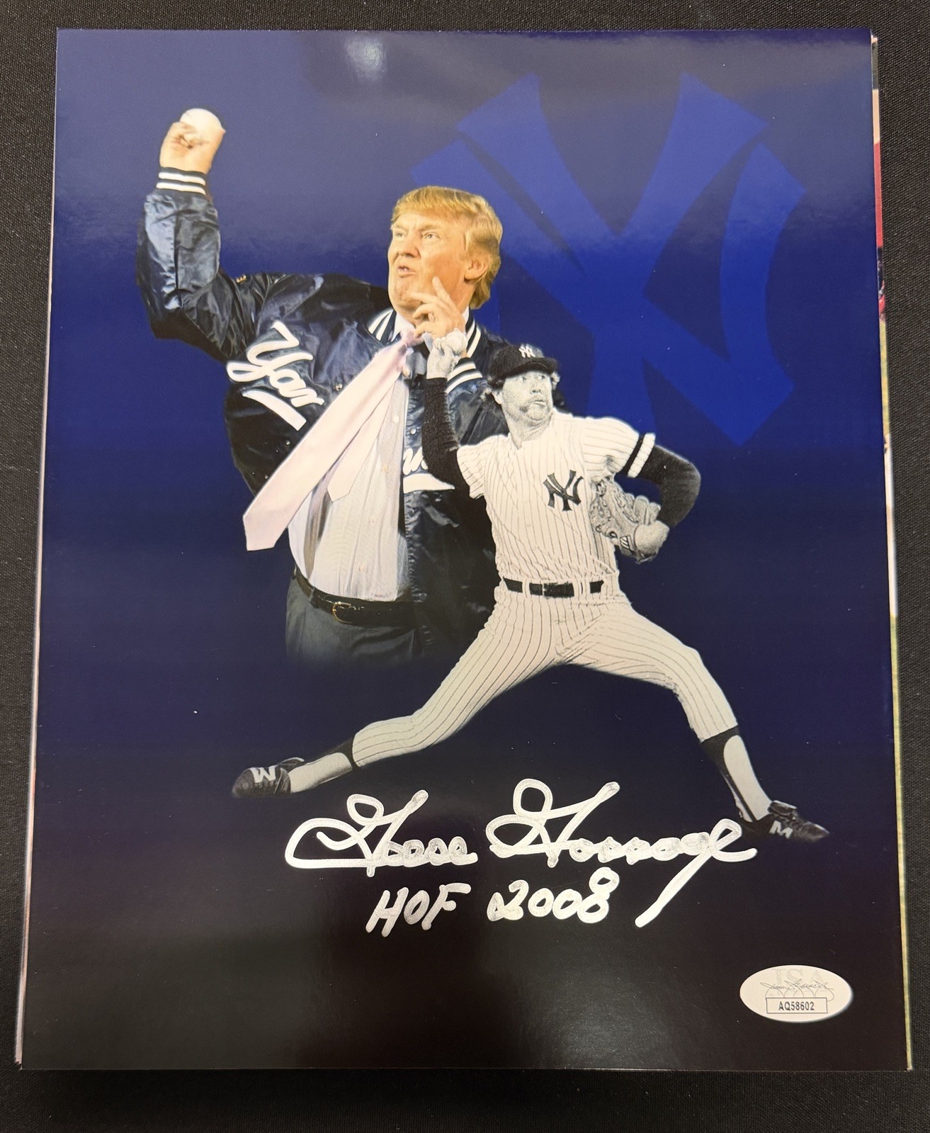 Goose Gossage Signed 8x10 w/ HOF 2008 - With Donald Trump - Yankees HOF ...