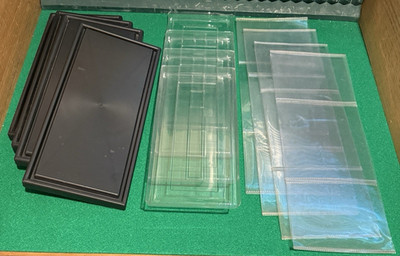 FIVE Plastic Folding Diescast Display Cases with Bases & Lids for 1:24 ...