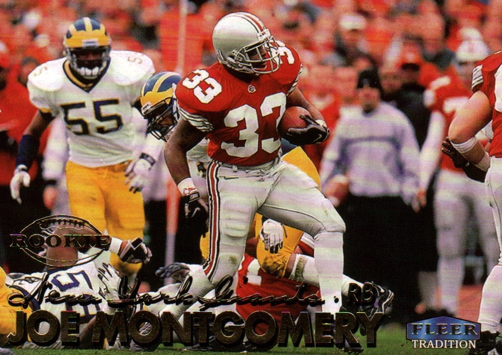 Joe Montgomery, Rookie, RB - Fleer/Skybox - Giants, 1999 - #291 | eBay