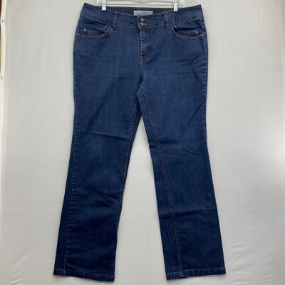 Faded Glory Jeans Womens Size 18 Blue Bootcut Eased Stretch High Rise ...