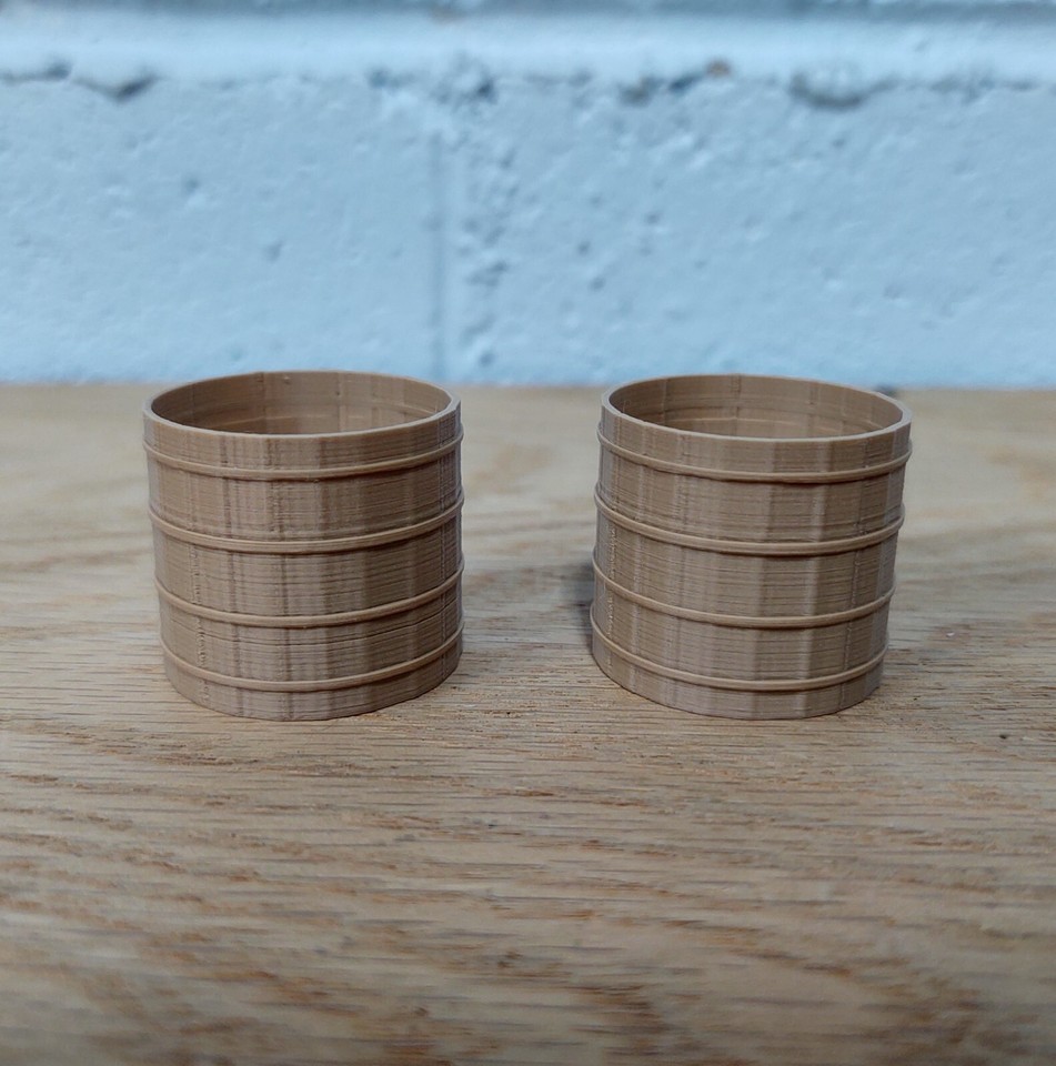 On30/On18 OPEN TOP WOOD VATS / TANKS. *PAIR*. Use w/ flats or ...