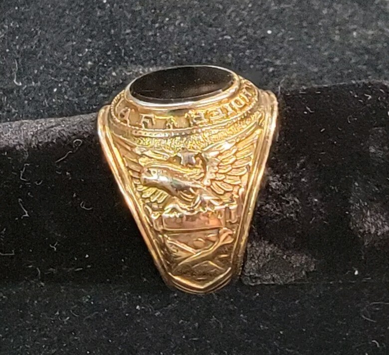 WWII 10k Gold USAAF Bombardier Black Onyx Ring | eBay