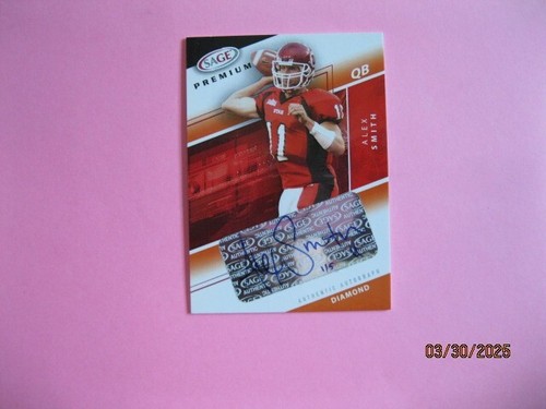 2005 SAGE PREMIUM FOOTBALL ALEX SMITH DIAMOND AUTOGRAPH. 1/5 | eBay