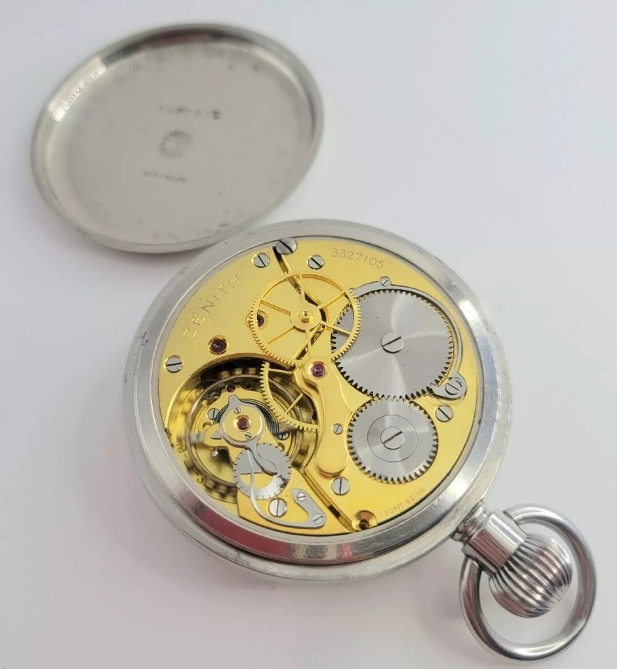 WORKING ZENITH WW2 HS3 DECK WATCH POCKET WATCH BRITISH ARMY MILITARY ...