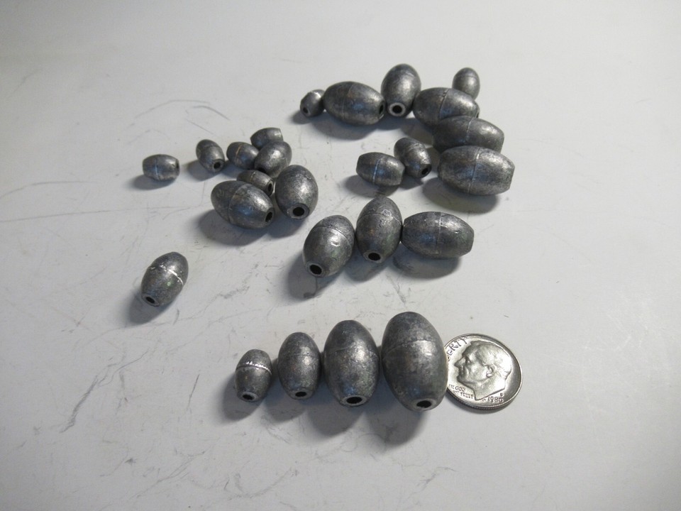 EGG SINKERS 25 PIECES USA QUALITY MACHINE MADE FREE SHIP CHOOSE SIZE | eBay