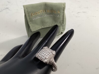 ORIGINAL POUCH AUTHENTIC SIGN JUDITH RIPKA STERLING & CLEAR CRYSTAL (8 ...