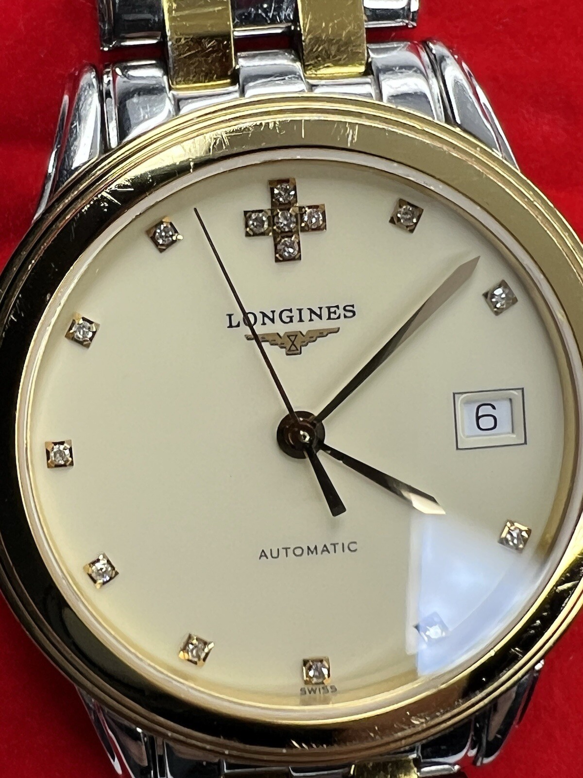 RARE LONGINES Les Grandes Flagship Gold Diamond Autom… - Gem