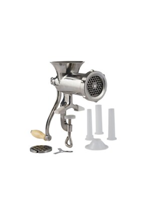 LEM #10 MEAT GRINDER Cast Iron Heavy-duty Clamp-on Manual Hand Grinder ...