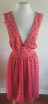 NWT WOMEN'S BEAUTIFUL TORRID BUTTERFLY SKATER PINK DRESS SIZE 16 | eBay