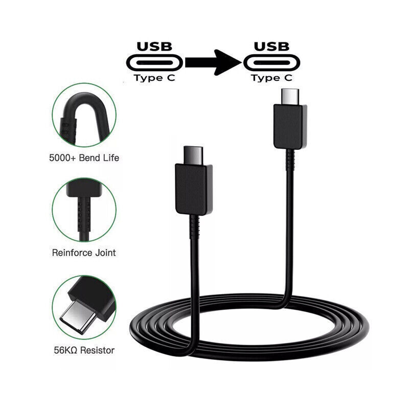 6FT Black USB-C to USB C Type-C Fast Charging Data Cord Cable for ...