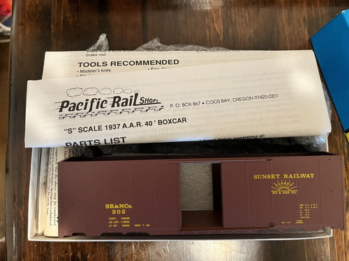 Pacific Rail Shops S scale Model Railroad Kit - S Scale 40' Single Door ...