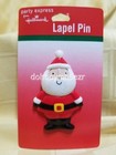 Hallmark Vintage Christmas Santa Claus Party Express Lapel Pin on card ...