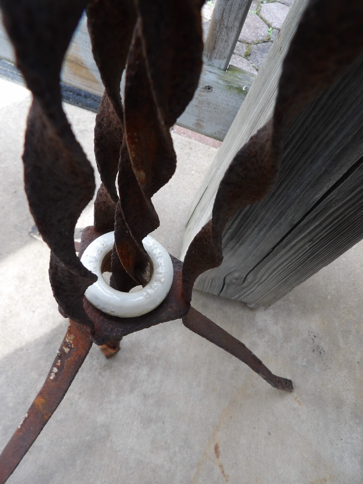 Antique 1890's 42" Weathervane Lightning Rod Tri-pod Base Farm Barn ...