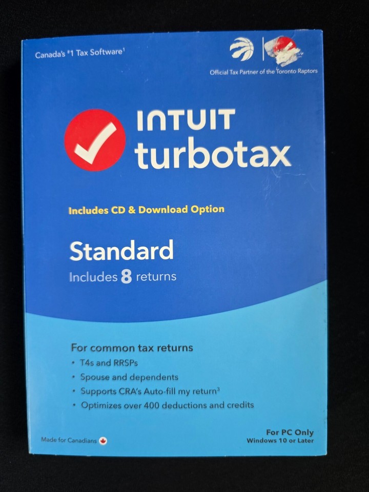 TurboTax Standard Deluxe Premier CD/Download Online 2023 Canadaian ...