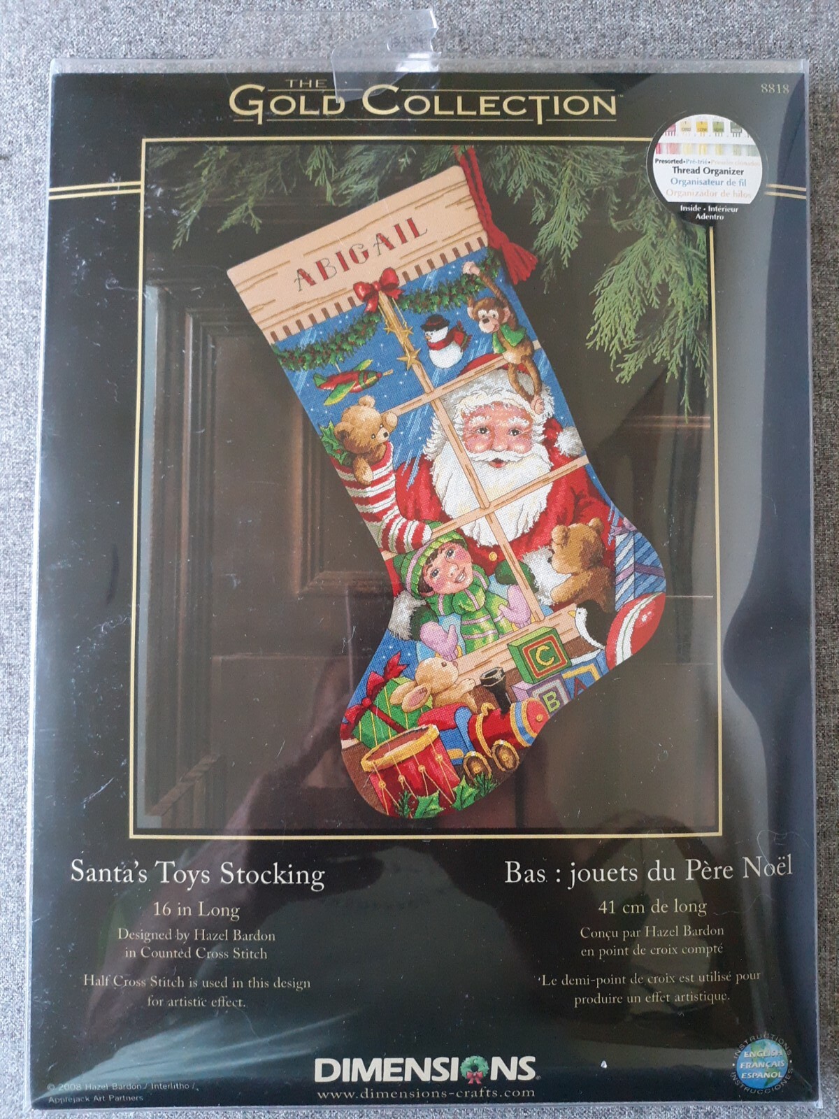 Dimensions Gold Collection Santa's Toys Stocking Counted Cross Stitch ...