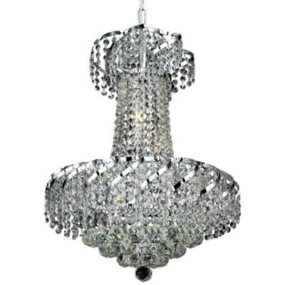 Elegant Lighting Belenus 6 Light Royal Cut Crystal Steel Chandelier in ...